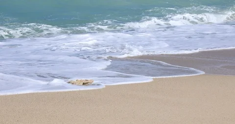 Mild waves at Kuninao beach in Amami osh... | Stock Video | Pond5
