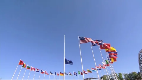 Military aircraft show during handover c... | Stock Video | Pond5