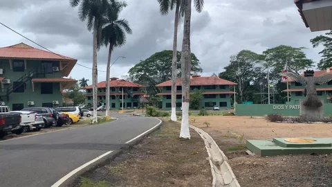 Military base front entrance sign, barra... | Stock Video | Pond5