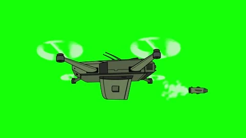 Military drone on green screen 2D animat... | Stock Video | Pond5