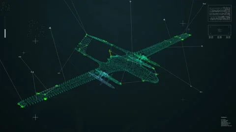 Military Drone Scan Animation. Advanced ... | Stock Video | Pond5