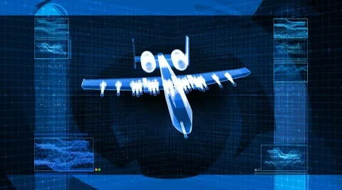 military fighter jet 3d design schematic | Stock Video | Pond5