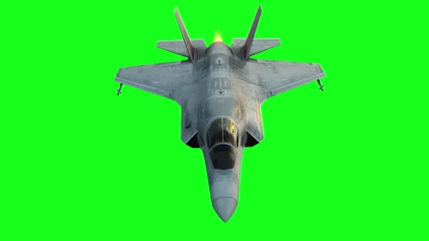 Military fighter jet F-35. green screen ... | Stock Video | Pond5