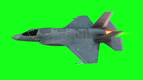 Military fighter jet F-35. green screen ... | Stock Video | Pond5