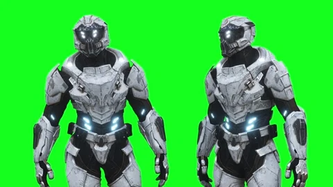 Military futuristic cyborg, robot. Reali... | Stock Video | Pond5