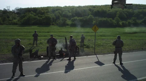 Military Helicopter Landing at a Crash S... | Stock Video | Pond5