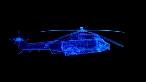 Military helicopter in Motion. 3D Animat... | Stock Video | Pond5