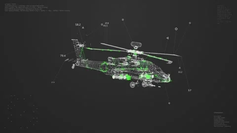 Military Helicopter UI Animation. HUD Ai... | Stock Video | Pond5