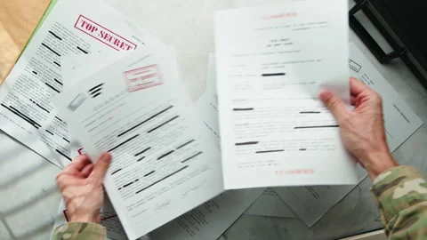 Military Means Secret Documents. Top Vie... | Stock Video | Pond5