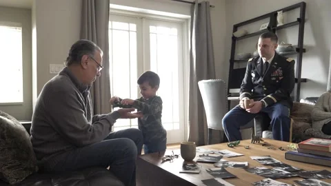 Military multi-generation family with ol... | Stock Video | Pond5