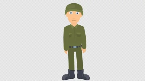 Military officer. Animation of the milit... | Stock Video | Pond5