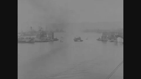 Military officer pose at port - 1936 | Stock Video | Pond5