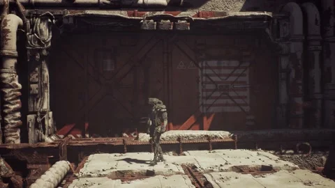 Military Robots Patrol the Gates of a Dy... | Stock Video | Pond5