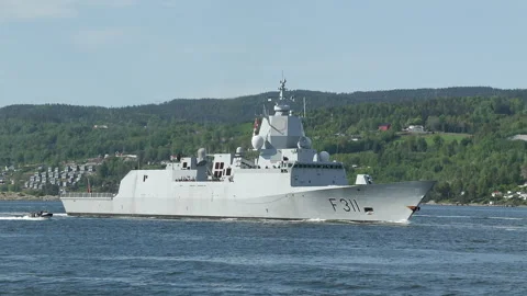 military royal norwegian navy frigate ar... | Stock Video | Pond5