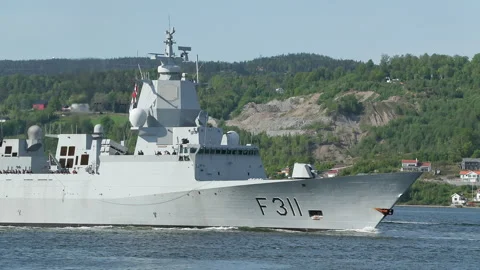 military royal norwegian navy frigate ar... | Stock Video | Pond5