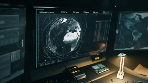 Military scanner system locating target ... | Stock Video | Pond5