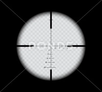 Military sniper scope, crosshair sight view target: Royalty Free #240176154