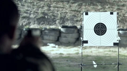Military soldier firing on target during... | Stock Video | Pond5