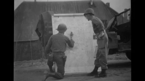 Military soldiers reading map | Stock Video | Pond5
