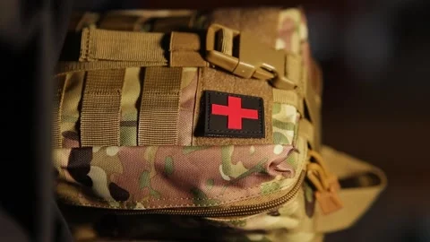 Military tactical first aid kit. Tactica... | Stock Video | Pond5
