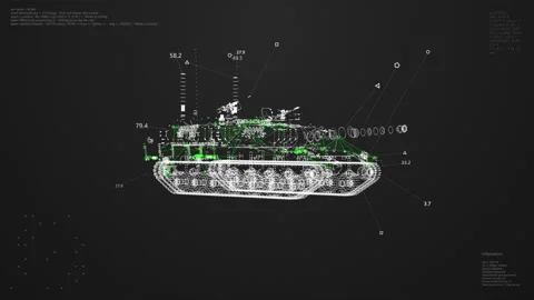 Military Tank UI Animation. HUD Tank Sca... | Stock Video | Pond5