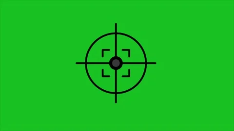 Military Target Aim Animation on a Green... | Stock Video | Pond5