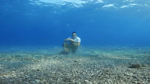 Military training underwater in the ocea... | Stock Video | Pond5