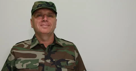 Military Veteran Smiling Presentation Pa... | Stock Video | Pond5