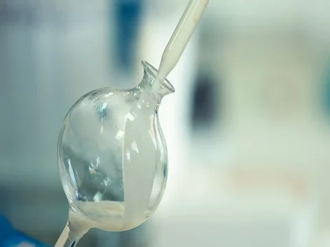 Milk analysis. Analysis of milk sample o... | Stock Video | Pond5