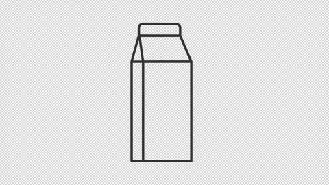 Milk carton animated icon | Stock Video | Pond5