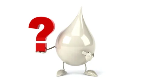 Milk drop with with question mark | Stock Video | Pond5