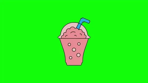 milk shake green screen animation. chrom... | Stock Video | Pond5