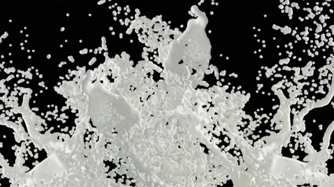 Milk splash isolated on background, spla... | Stock Video | Pond5