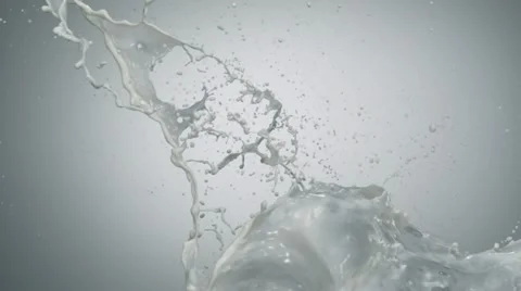 Milk splash, Slow Motion | Stock Video | Pond5