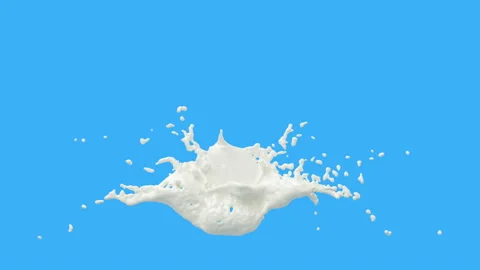 Milk Splash super slow-motion with dropl... | Stock Video | Pond5