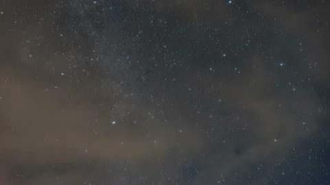 Milky Way and Stars Moving Across the Ni... | Stock Video | Pond5