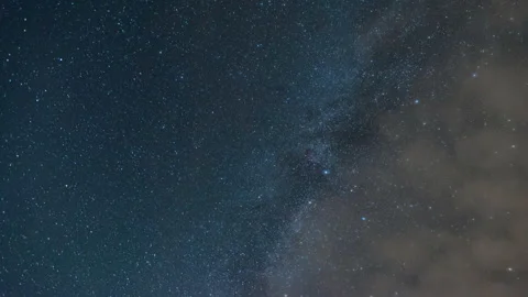 Milky Way and Stars Moving Across the Ni... | Stock Video | Pond5