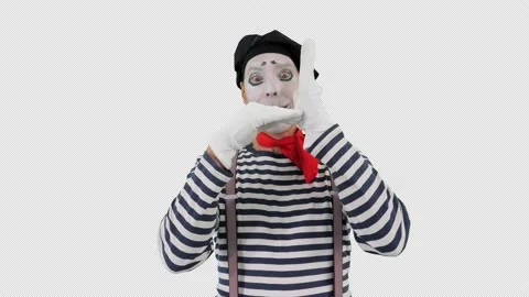 Mime performing like he is drowning, Alp... | Stock Video | Pond5