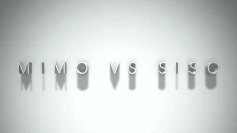 mimo vs siso 3D title animation white te... | Stock Video | Pond5