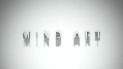mind art 3D title animation with shadows... | Stock Video | Pond5