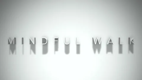 mindful walk 3D title animation white te... | Stock Video | Pond5
