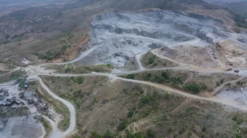 Mine pit production in a remote area of ... | Stock Video | Pond5