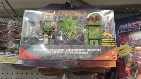 Minecraft Dungeon Toy Retailer Pixel Art | Stock Video | Pond5