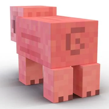 Minecraft Pig 3D Model ~ 3D Model #90943082 | Pond5