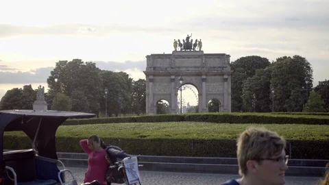 mini Arc de Triomphe Carrousel ferris wh... | Stock Video | Pond5