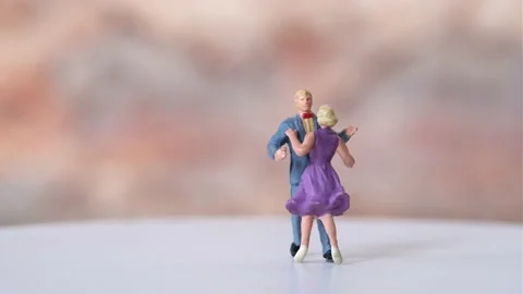 Miniature people Couple dancing on dance... | Stock Video | Pond5