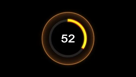 Minimal countdown timer with tailed line... | Stock Video | Pond5