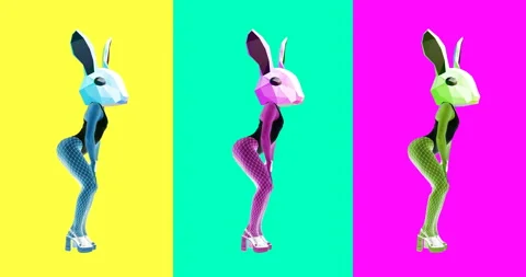 Minimal gif motion design. Dancing Sexy ... | Stock Video | Pond5
