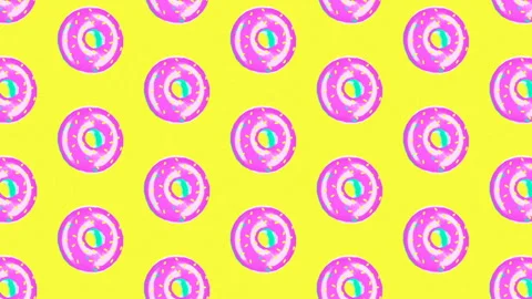 Minimal motion gif art. 3d pink Donuts d... | Stock Video | Pond5