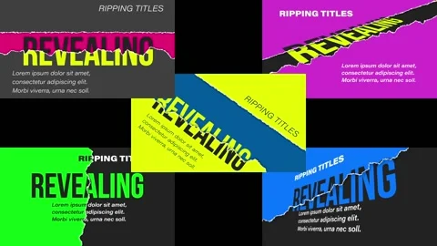 Minimal Paper Tear Text Reveal ~ After Effects #231901152